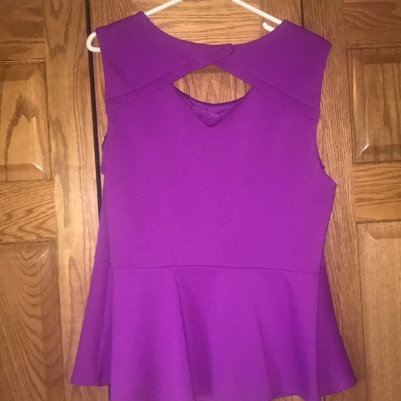 Worthington | Tops | Purple Peplum Top | Poshmark
